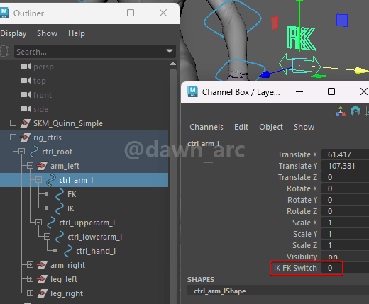 [Maya]Rigging 08 - IK FK Switch